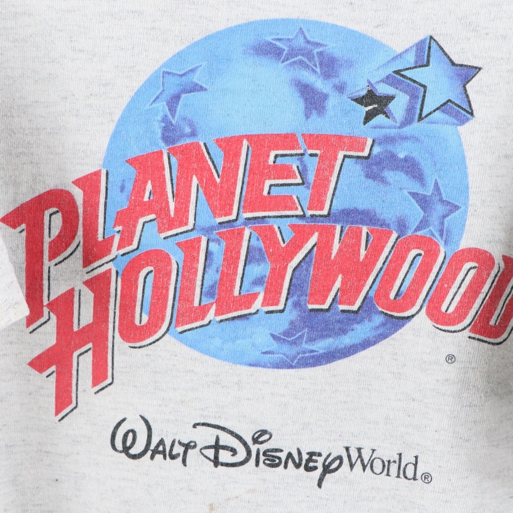 Vtg 90s Planet Hollywood Walt Disney T Shirt Gray - Gem